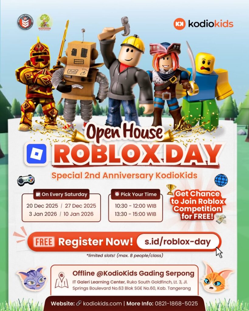 Roblox Day: Belajar Membuat Game bersama Kodiokids x HP Indonesia